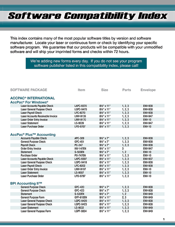 Catalogs – Uncompromised Checks